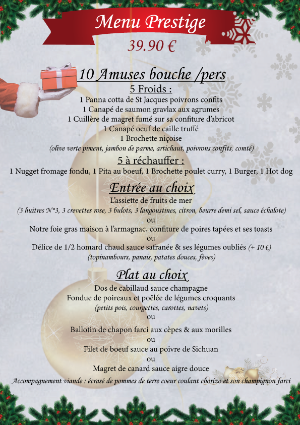 Nos Menus - Rousseau Traiteur